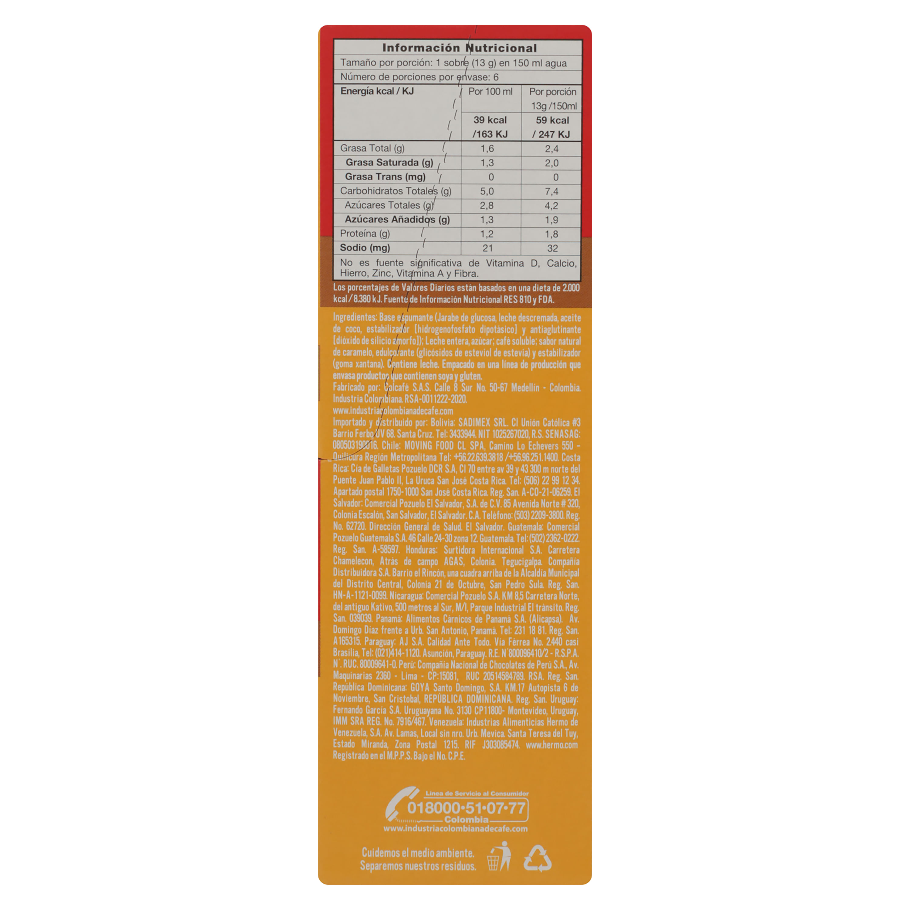 Comprar Cafe Colcafe Cappuccino Caramelo - 78gr | Walmart Nicaragua ...