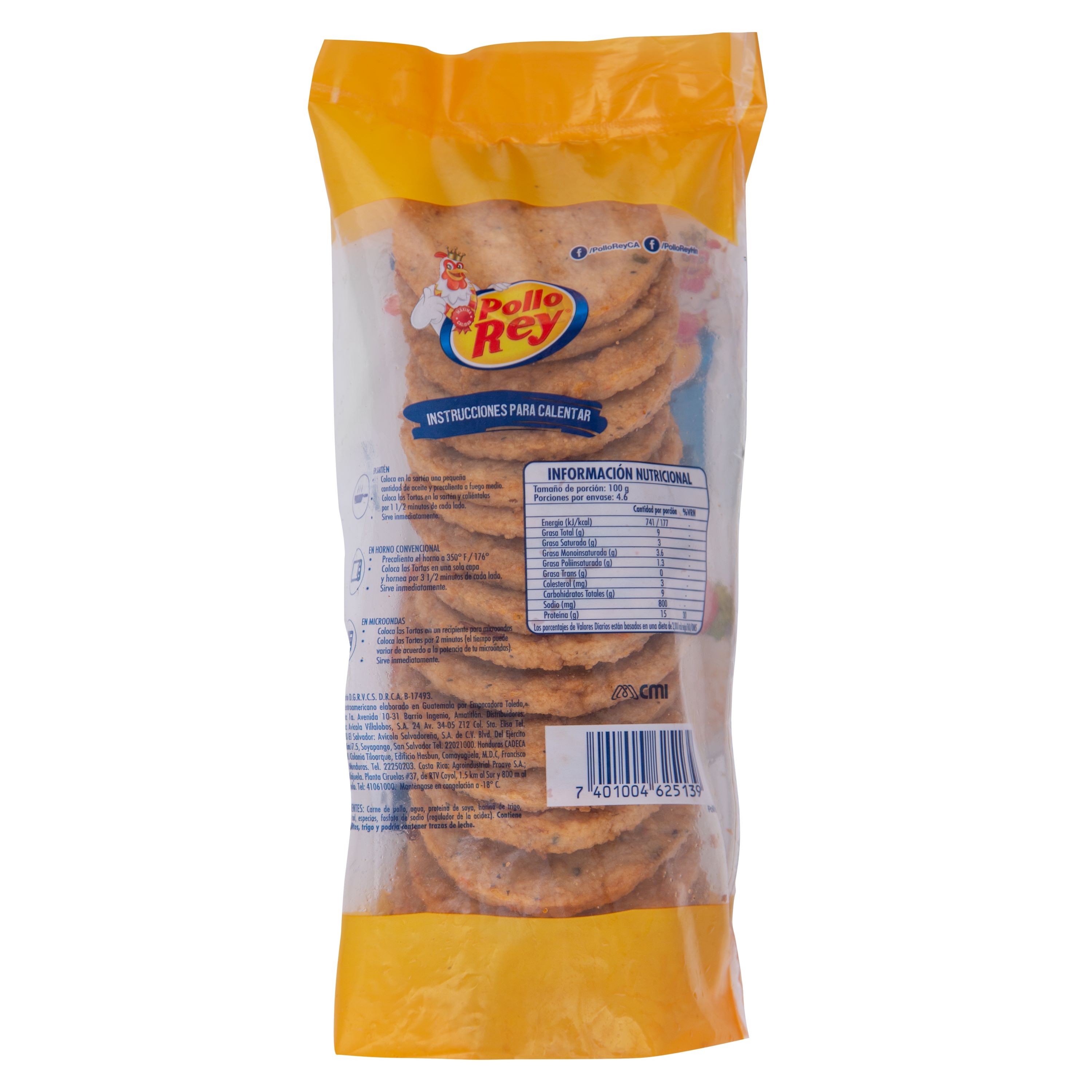 Comprar Tortas De Pollo Pollo Rey - 460 g | Walmart Nicaragua