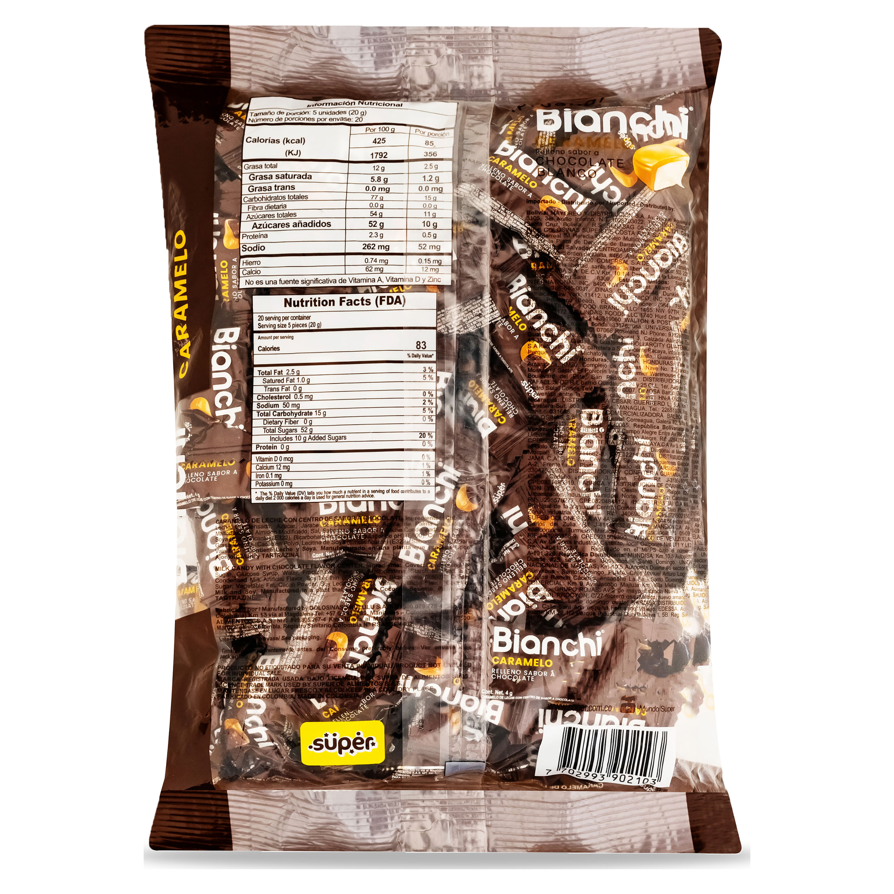 Comprar Bianchi Dulce Relleno Chocolate 400Gr | Walmart Nicaragua ...