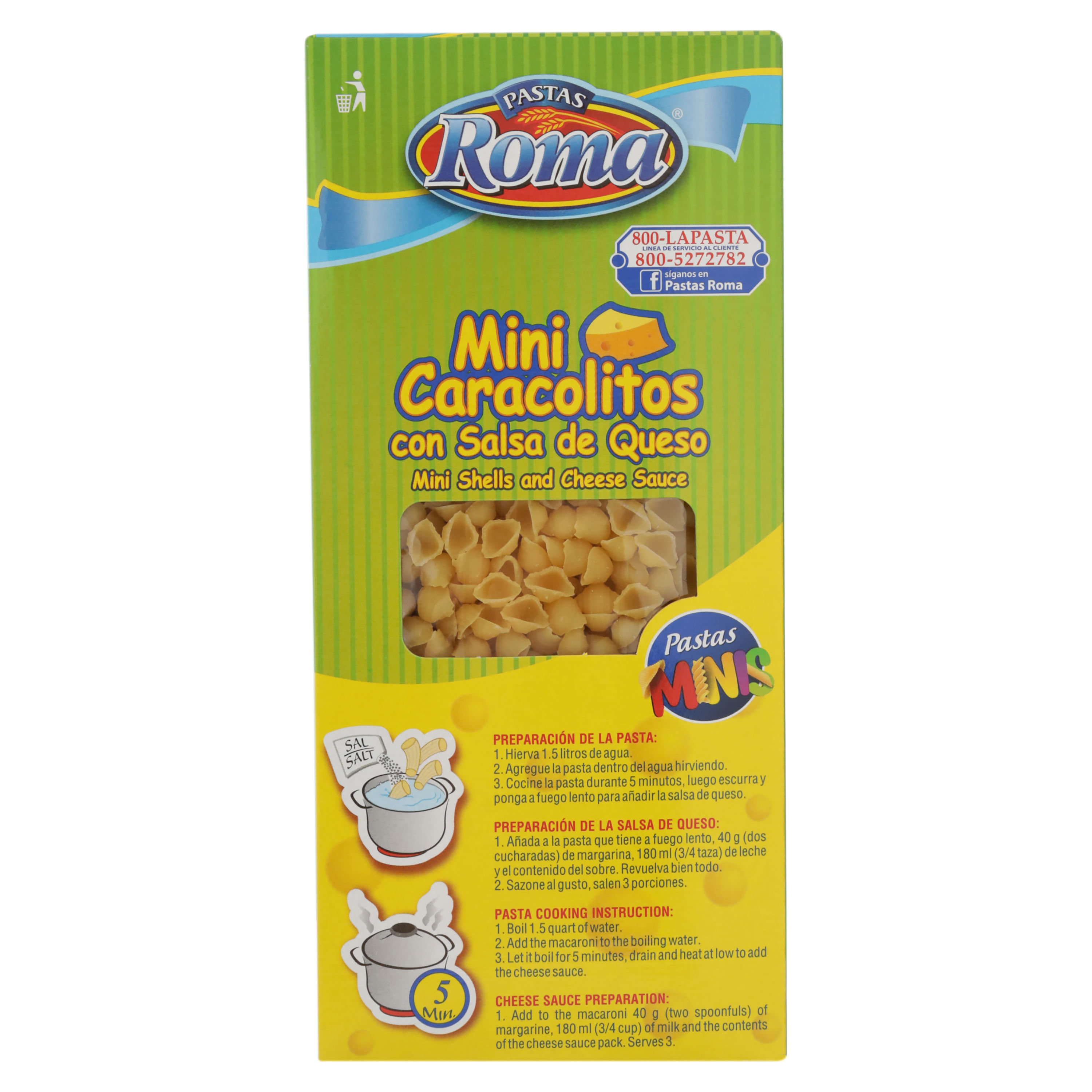 Pasta Roma Mini Caracolit Cqueso 200gr - Walmart | Costa Rica