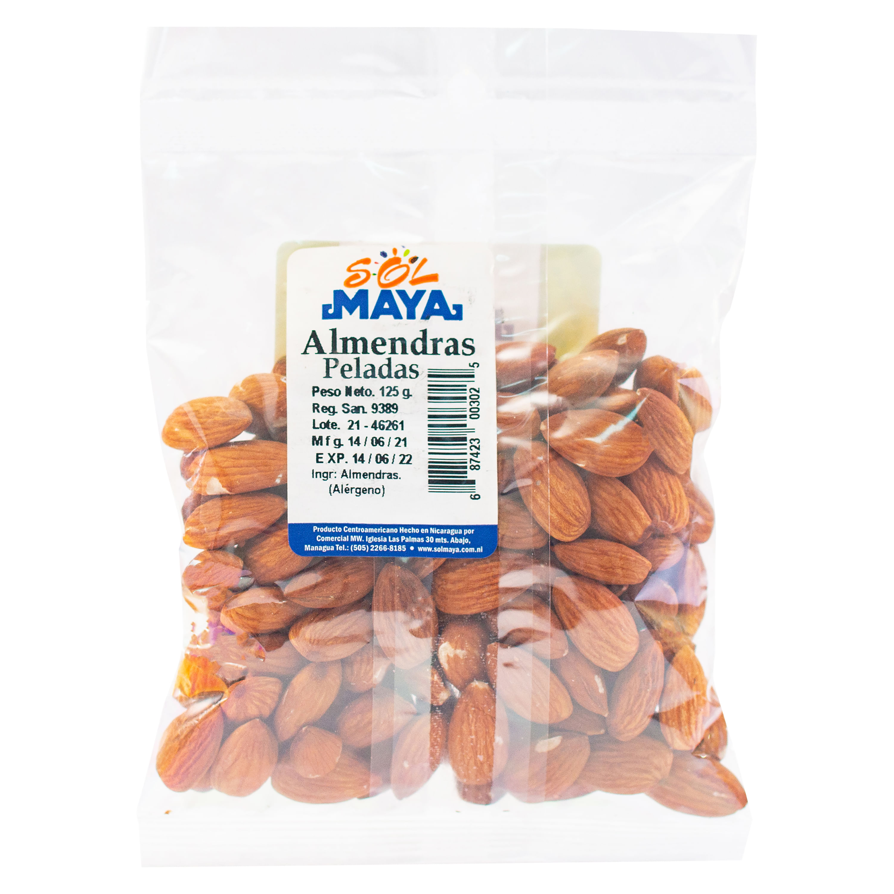 Comprar Almendra Pelada Sol Maya - 125gr | Walmart Nicaragua - Walmart ...