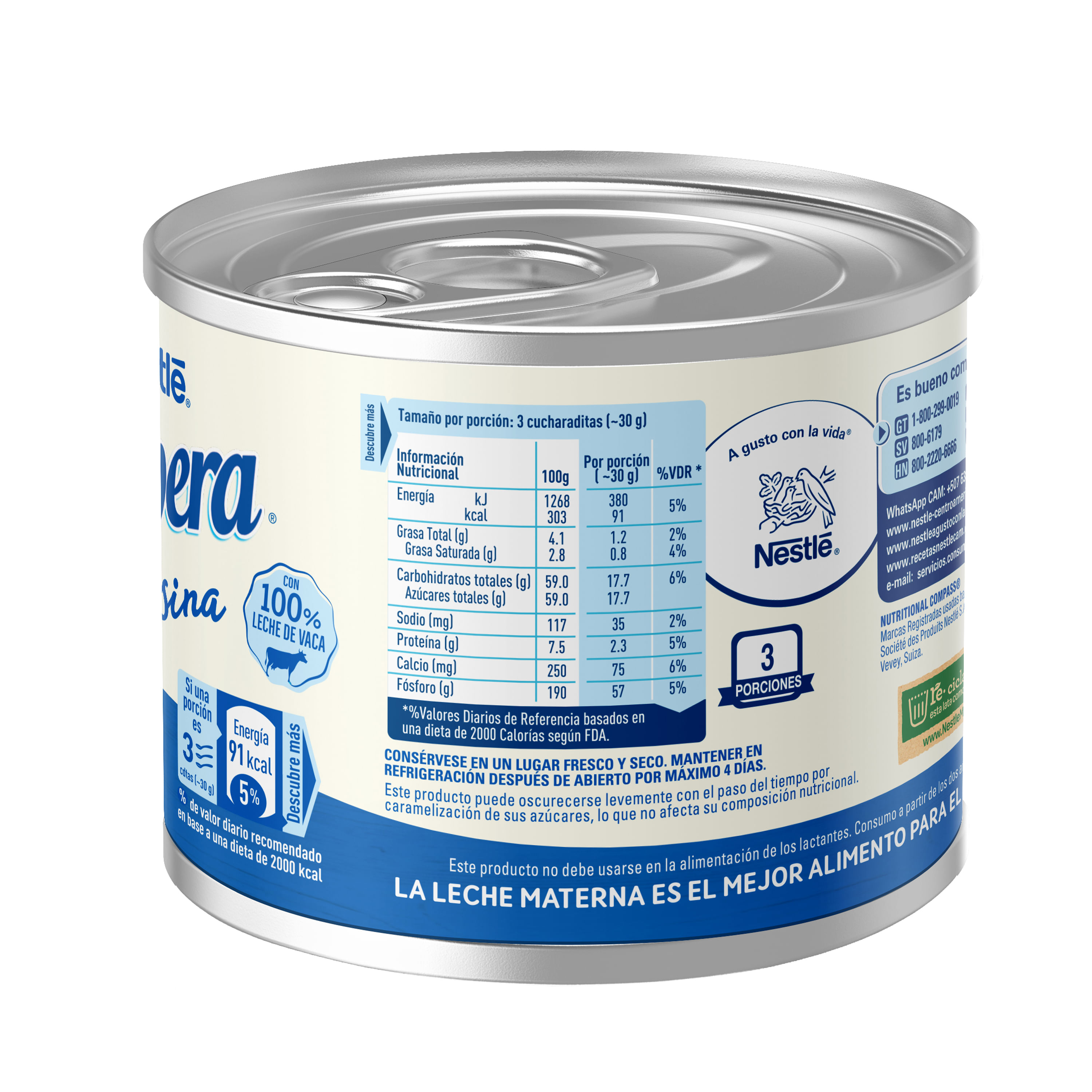 Comprar Leche Condensada La Lechera En Lata - 100gr | Walmart Nicaragua ...
