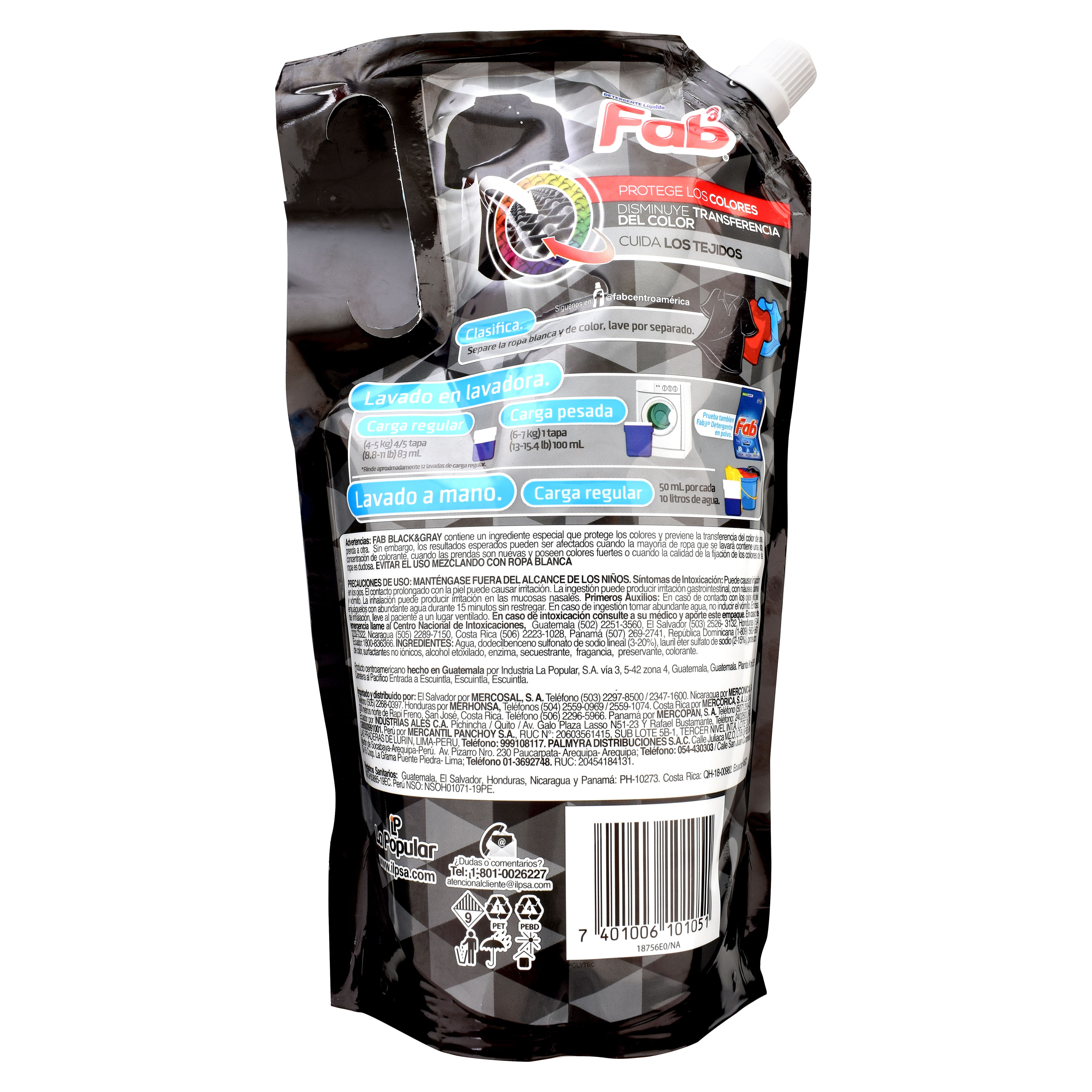 Comprar Detergente Fab Líquido Ropa Oscura - 900 ml | Walmart Nicaragua