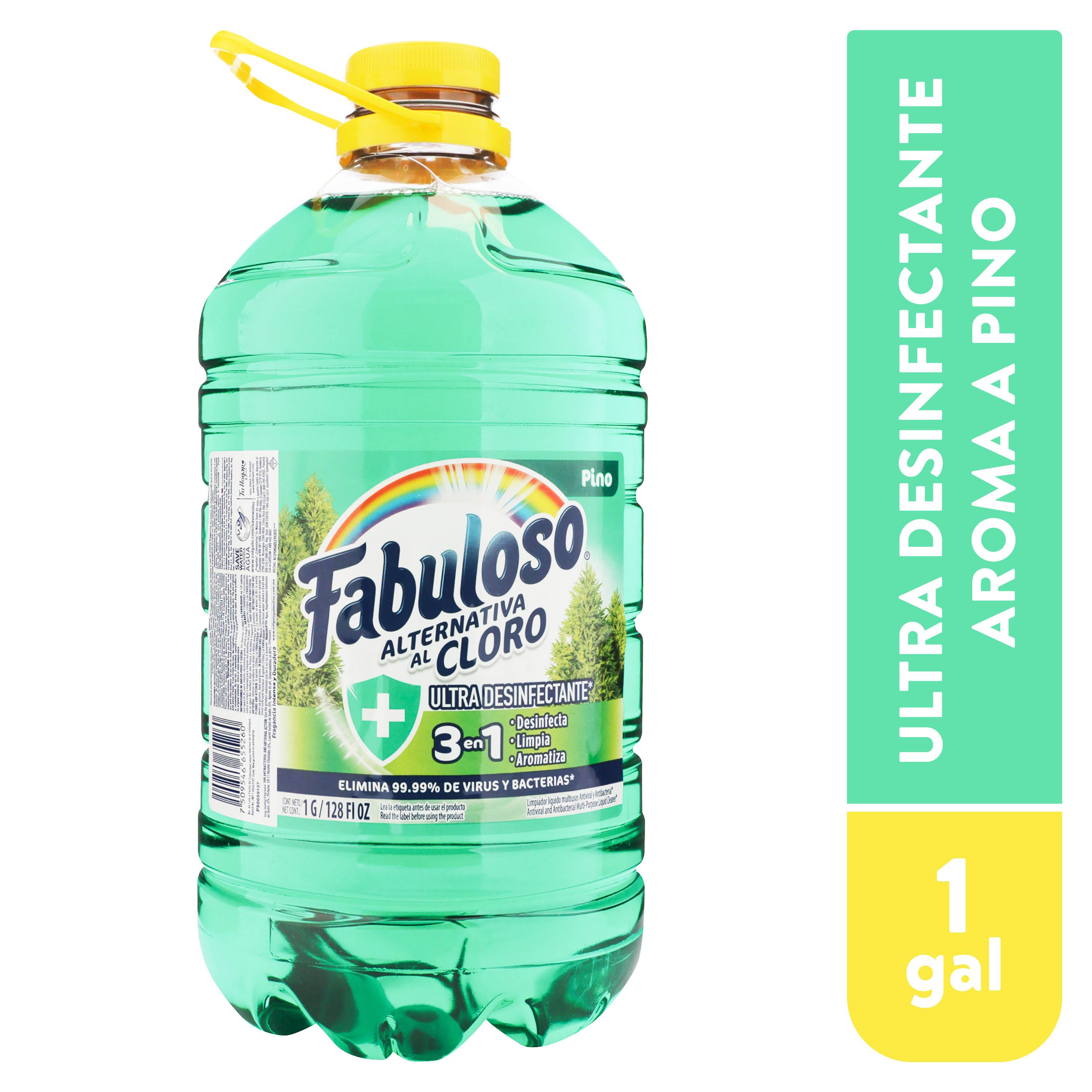 Desinfectante Multiusos Fabuloso Alternativa al Cloro Pino 1 Gal ...