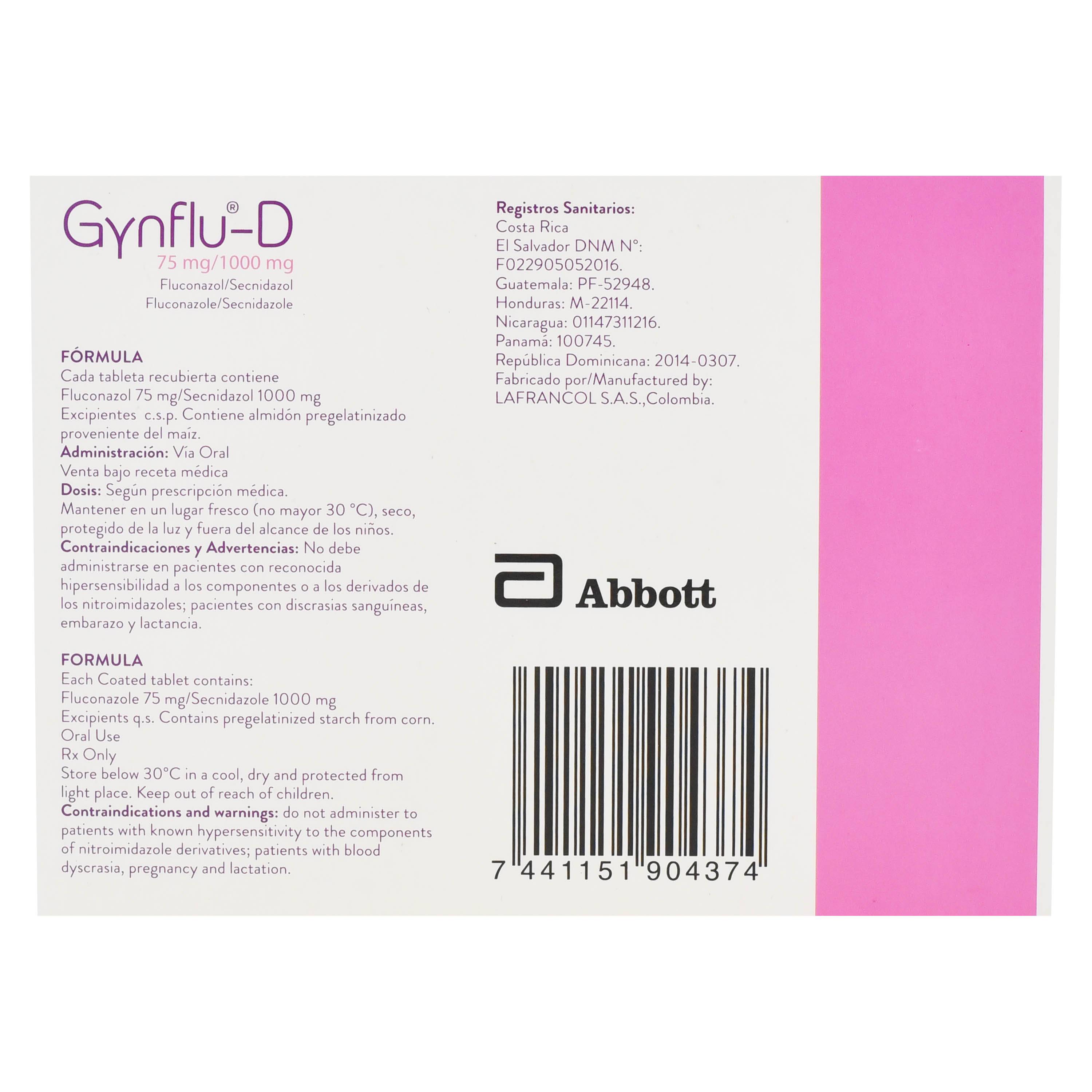 Comprar Gynflu D 75Mg Caja 4 Tabletas | Walmart Nicaragua