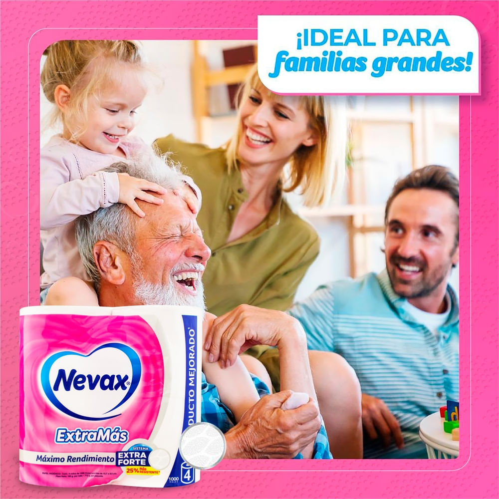 Comprar Papel Higiénico Nevax Extramás- 4 Rollos | Walmart Nicaragua ...