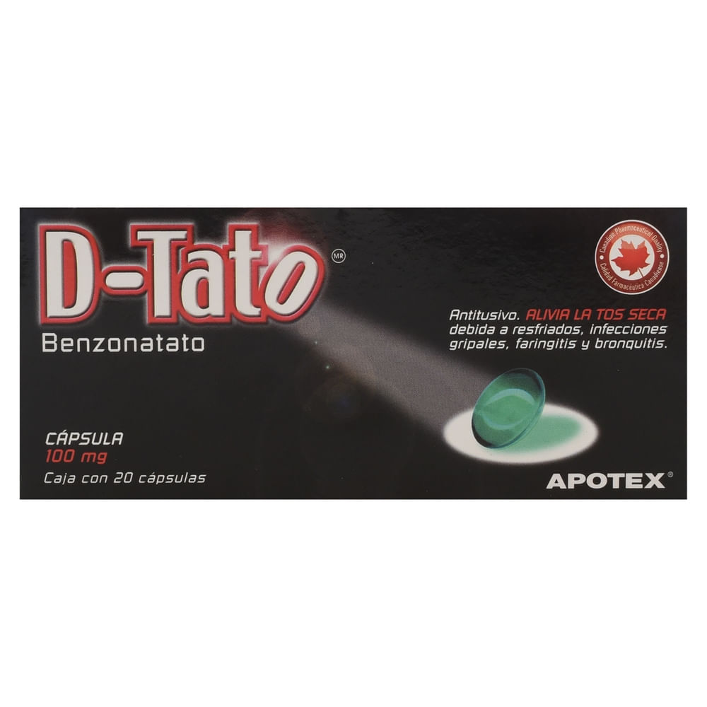 Comprar D-Tato Apotex 20 Perlas - 100mg | Walmart Nicaragua