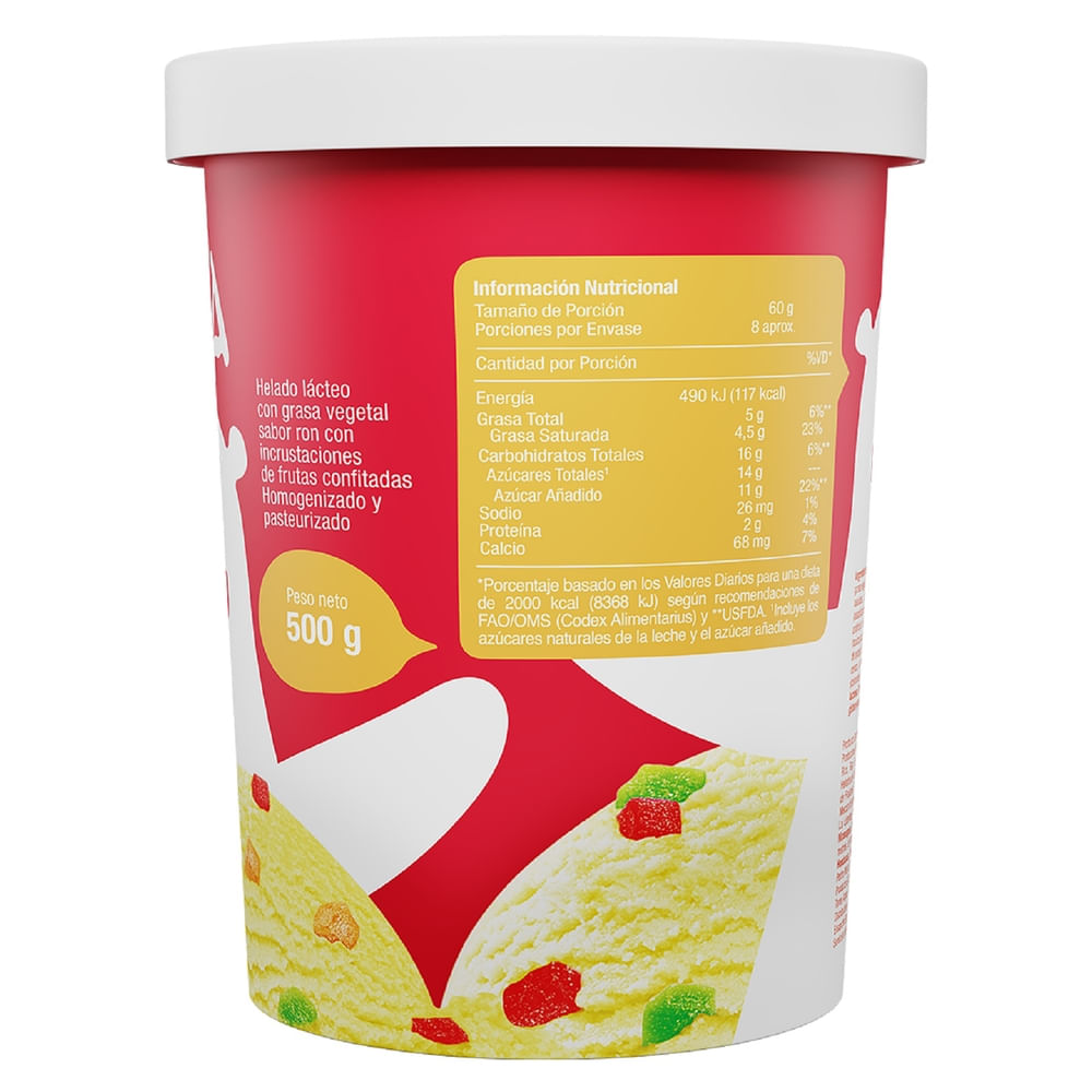 Comprar Helado Dos Pinos Alaska Sabor Ron Con Frutas - 500 g | Walmart ...