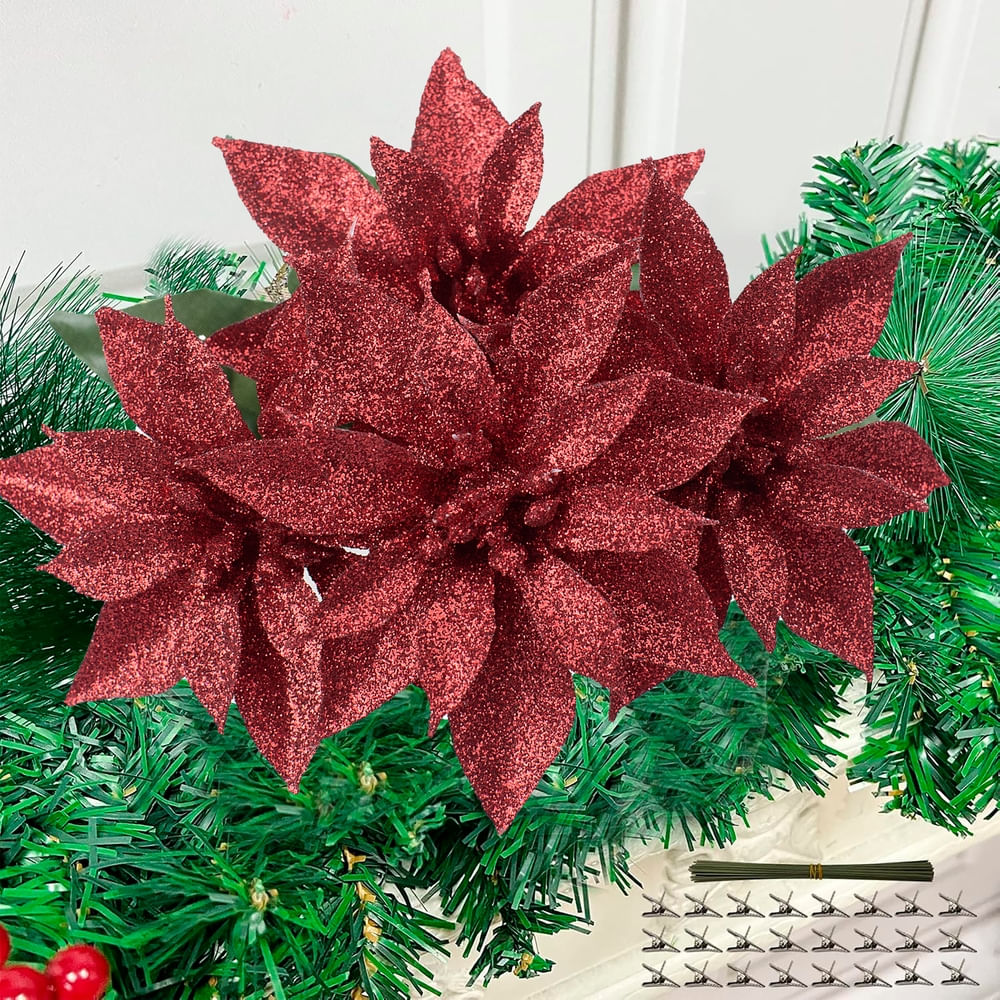 Comprar Ramo flores Holiday Time color rojo pequeñas| Walmart Nicaragua