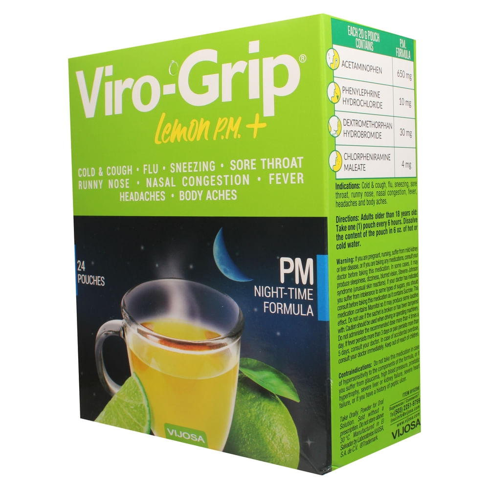 Comprar Virogrip Te De Limon Pm 24 Ea | Walmart Nicaragua