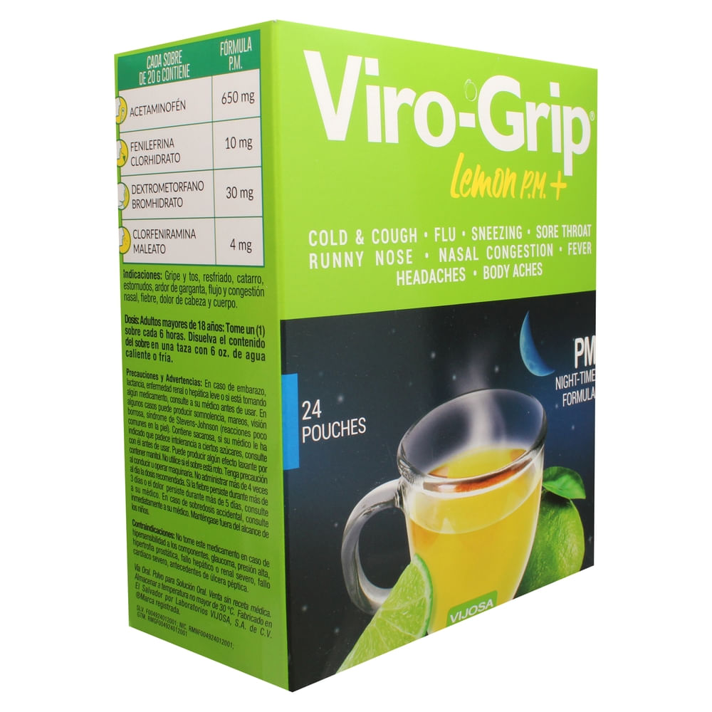 Comprar Virogrip Te De Limon Pm 24 Ea | Walmart Nicaragua
