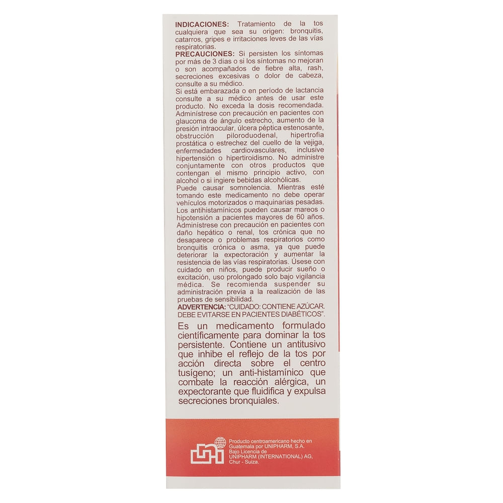 Comprar Alicol Unipharm Jarabe Antitusivos - 120ml | Walmart Nicaragua ...