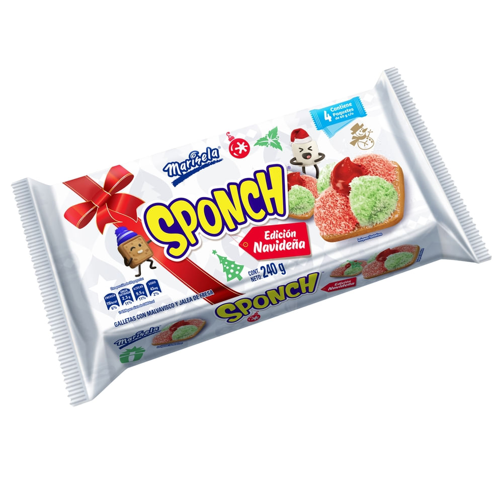 Comprar Galleta Sponch Navidad Marinela -240 g | Walmart Nicaragua