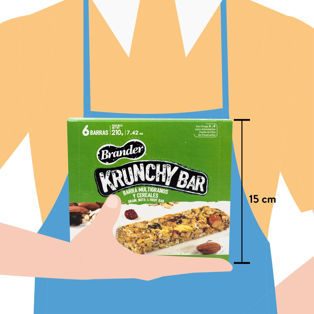 Comprar Barra multigrano y cereal Brander krunchy bar caja - 210 g ...