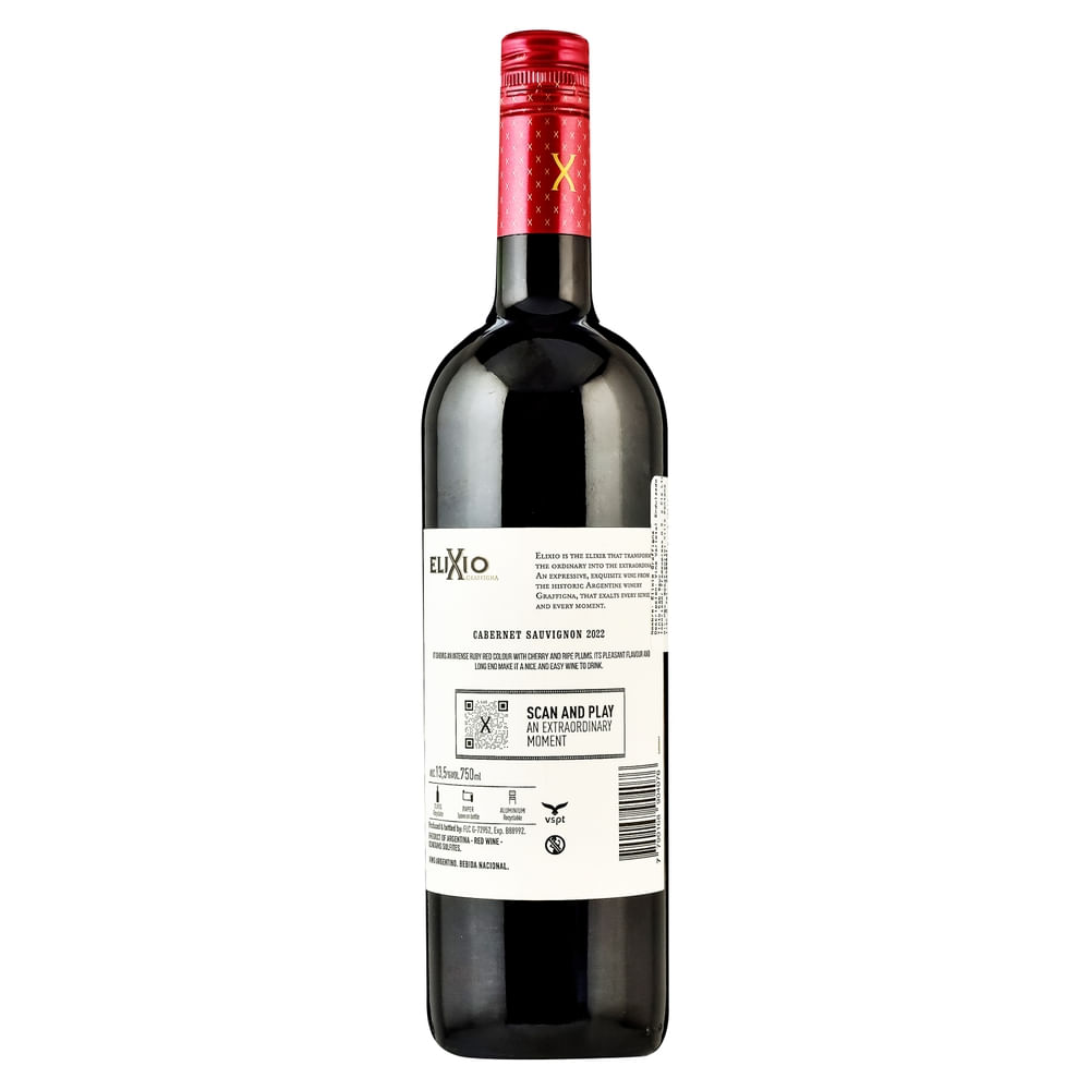 Comprar Vino Tinto Elixio Cabernet Suavignon - 750ml | Walmart ...