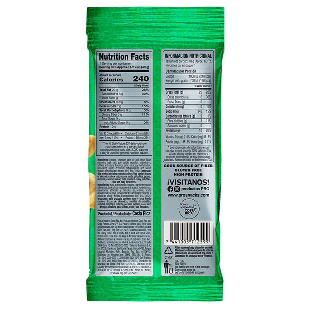 Comprar Maní Pro con limón paquete -40 g | Walmart Nicaragua - Walmart ...