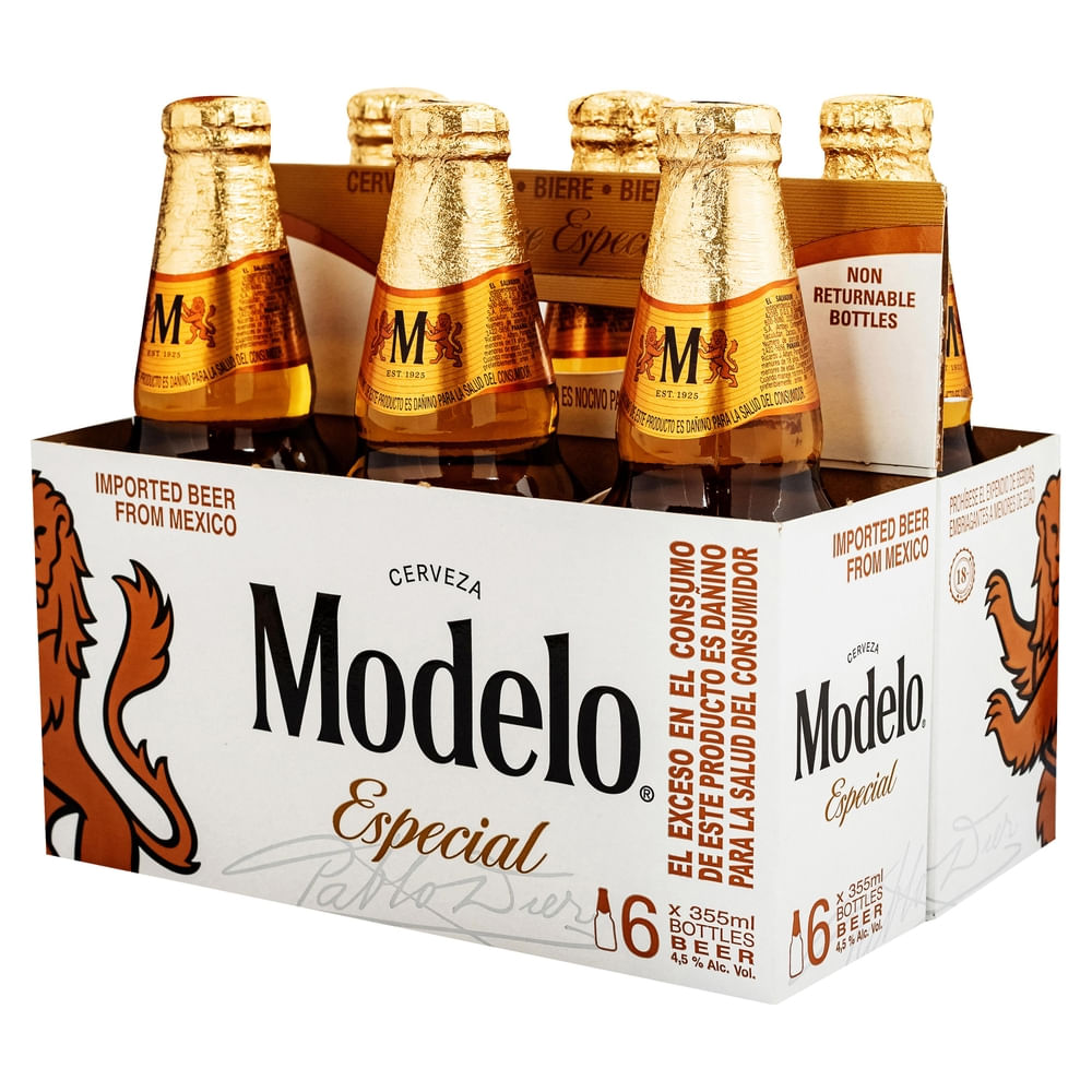 Comprar Cerveza Modelo botella de vidrio 6 pack - 355 ml | Walmart ...