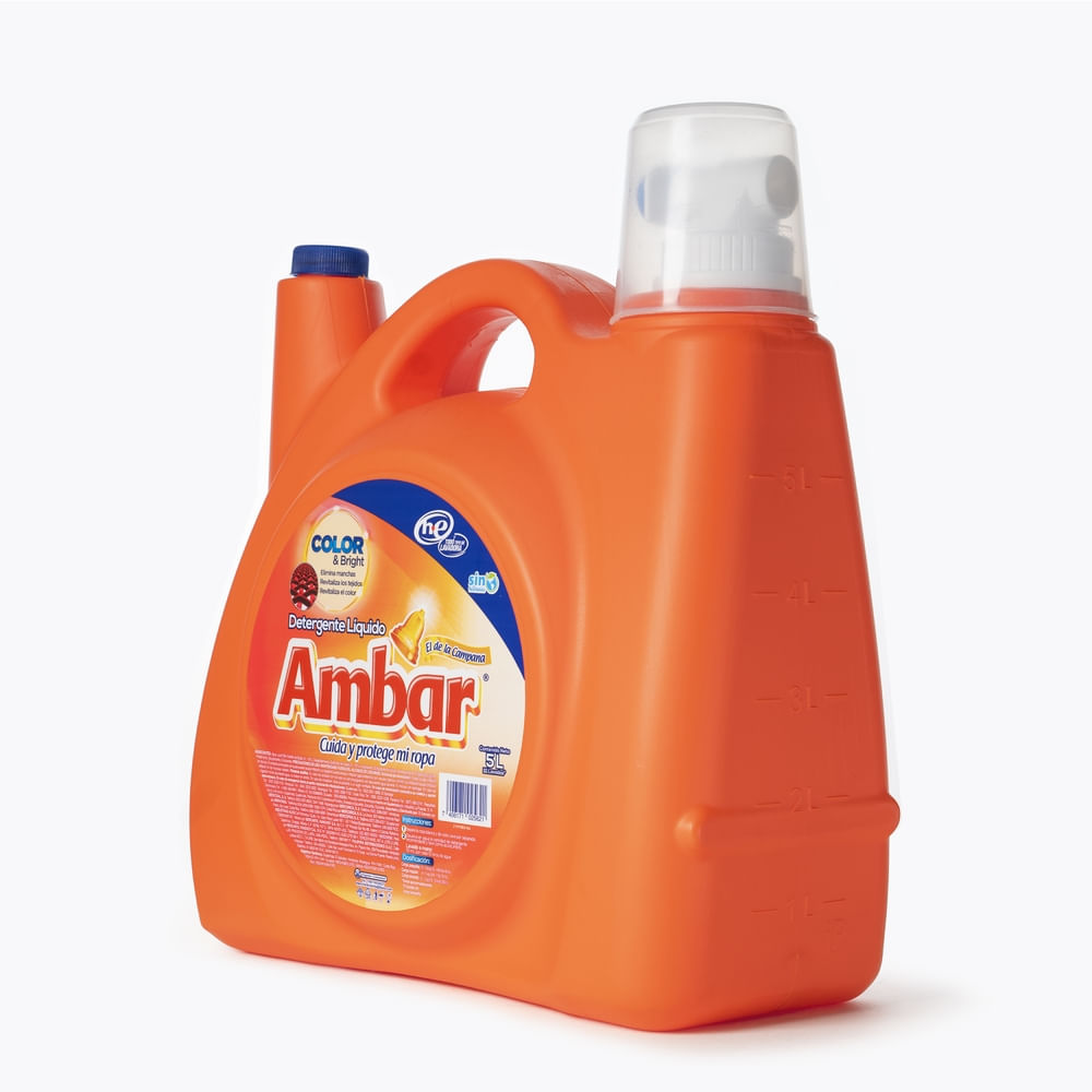 Comprar Detergente Liquido Ambar Color y Bright - 5L | Walmart ...