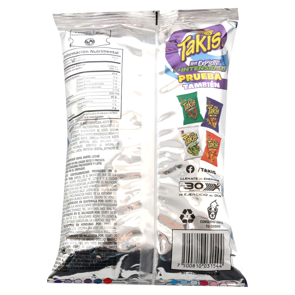 Comprar Takis Blue Heat Tort Chile Limon 68Gr | Walmart Nicaragua