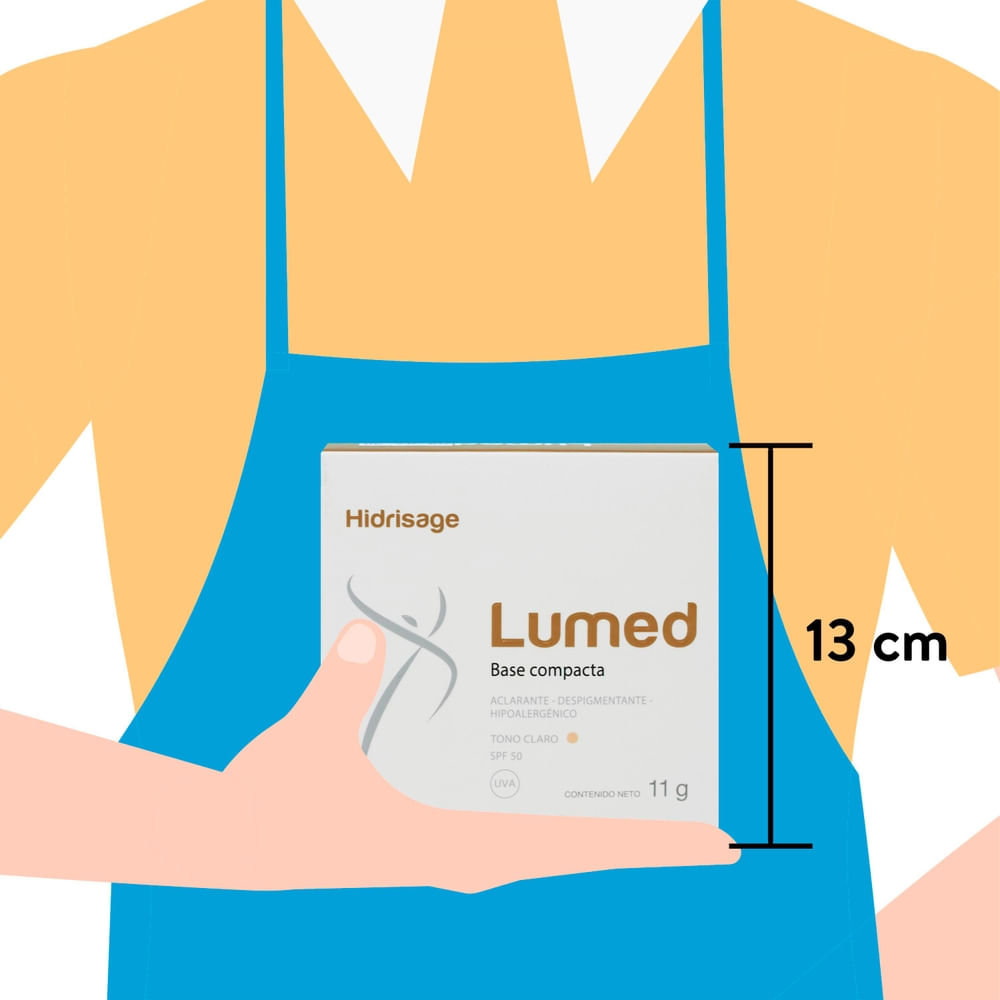 Comprar Base compacta Hidrisage lumed tono claro FPS 50 - 11 g ...