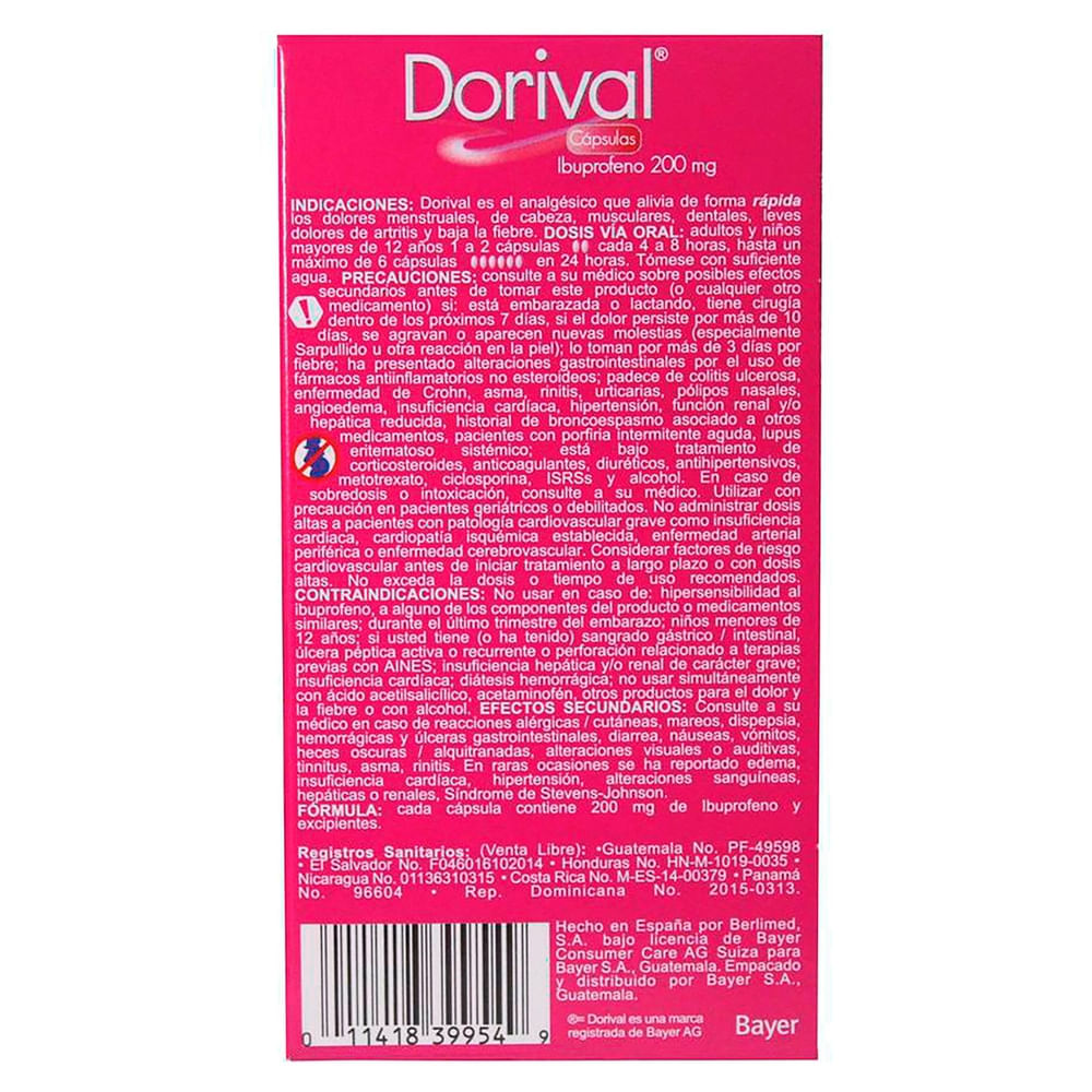 Comprar Dorival liquid gels caja 36 cápsulas - Precio indicado por ...