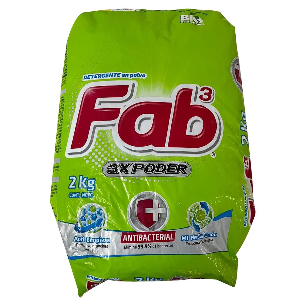 Comprar Detergente en polvo FAB antibacterial -2000 g | Walmart Nicaragua