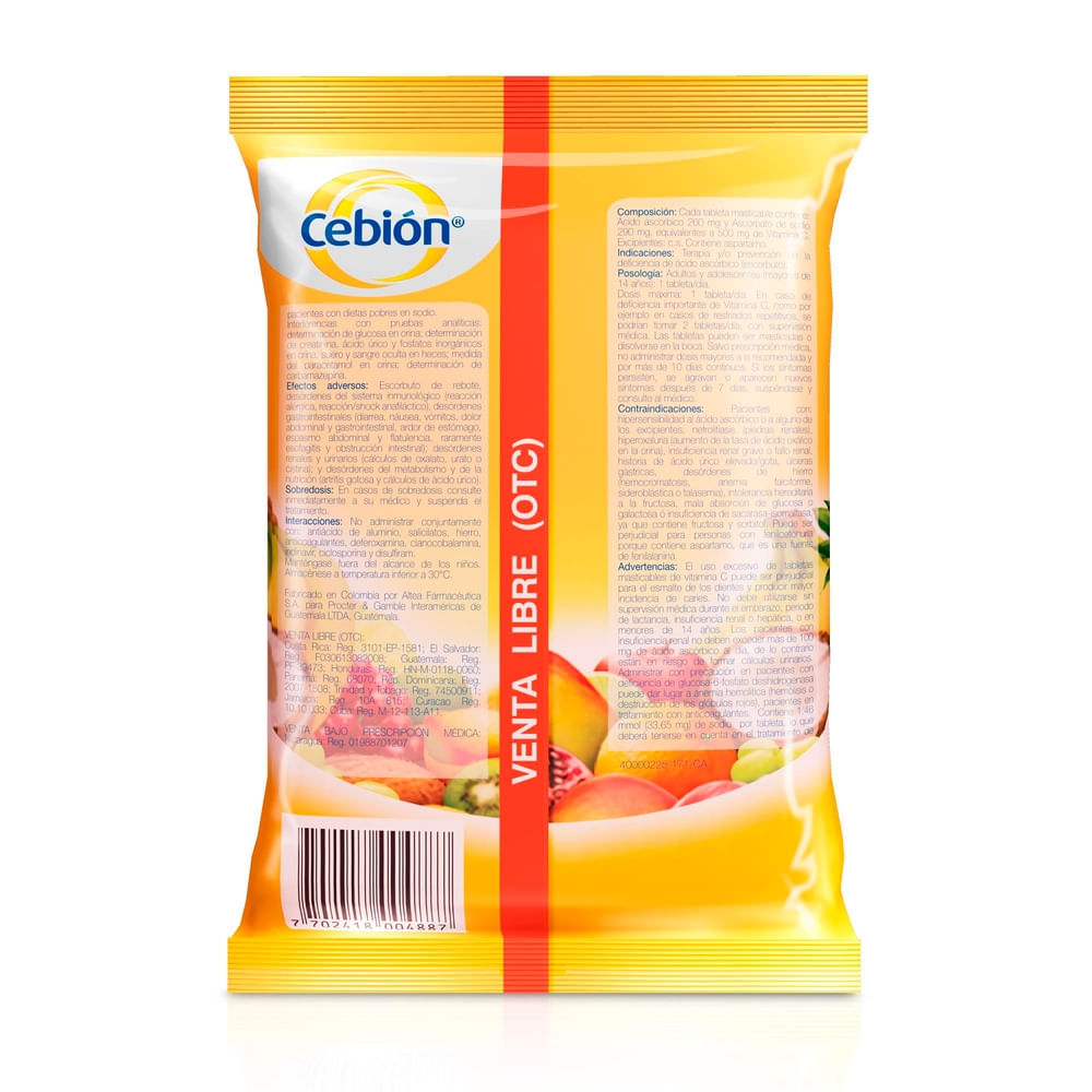 Comprar Cebion 500 Mg Tropical 12 Tabletas | Walmart Nicaragua - La ...