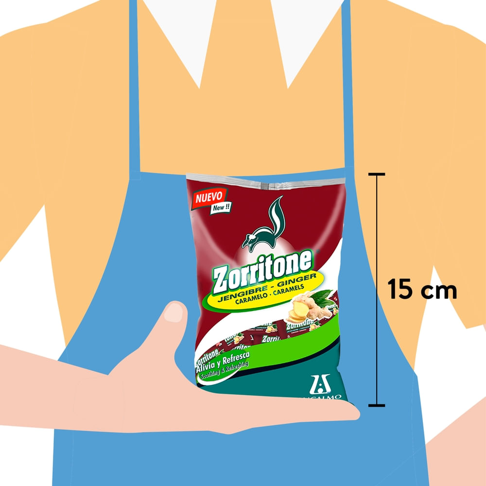 Comprar Zorritone Caramelo Jengibre 15 Unidades -Precio indicado por ...
