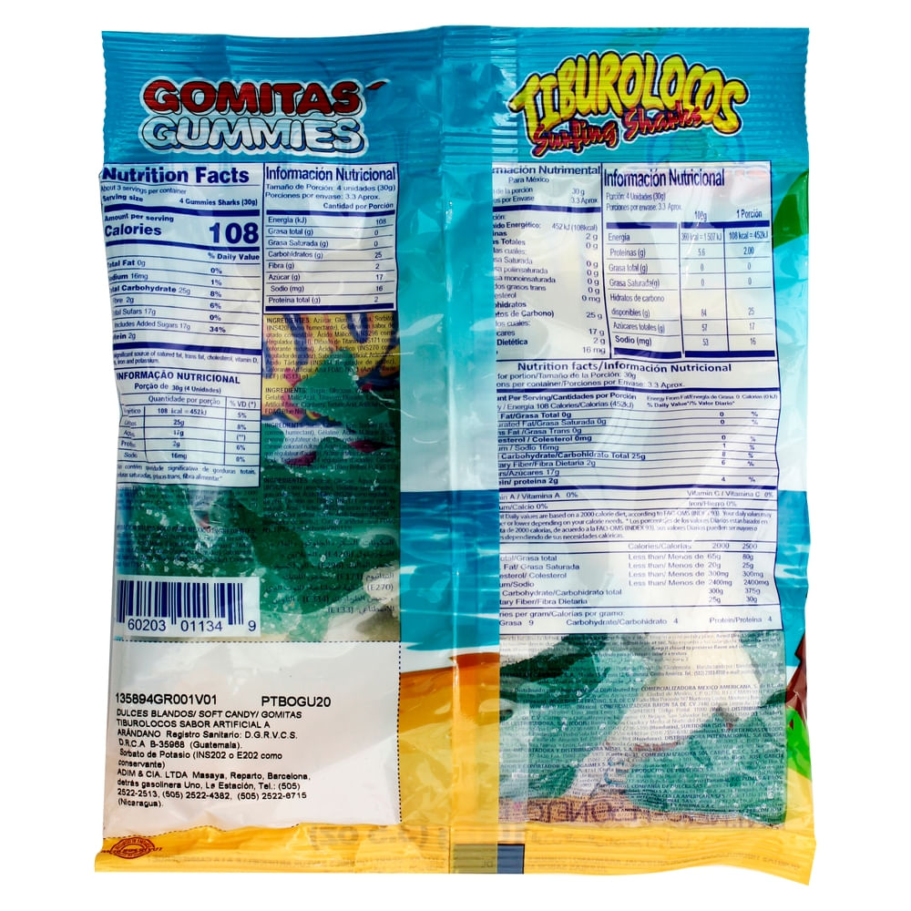 Comprar Gomitas Guandy Tiburolocos - 100 g | Walmart Nicaragua - La ...