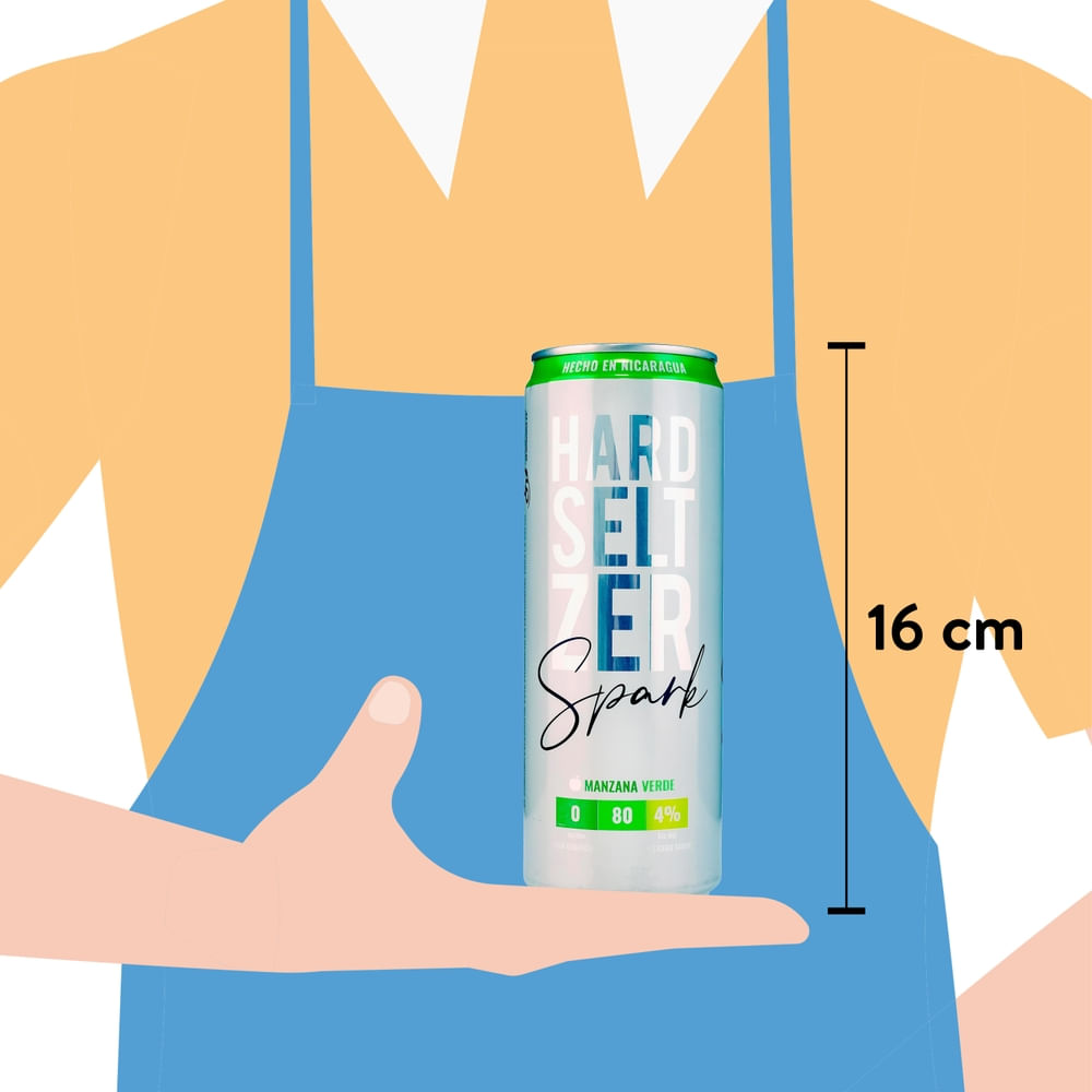 Comprar Bebida alcohólica Hard Seltzer spark manzana verde lata - 350 ...