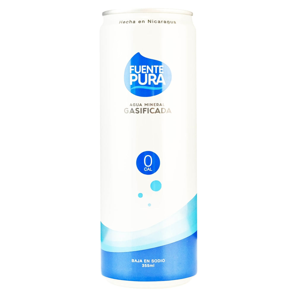 Comprar Agua mineral Fuente Pura gasificada Enlatados - 355 ml ...