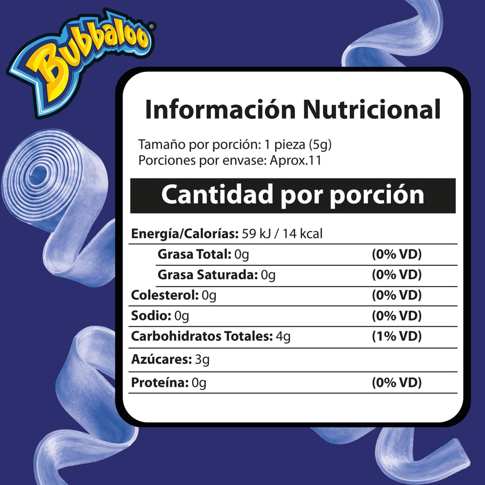 Comprar Chicle Bubbaloo rollo mora - 56.7 g | Walmart Nicaragua ...