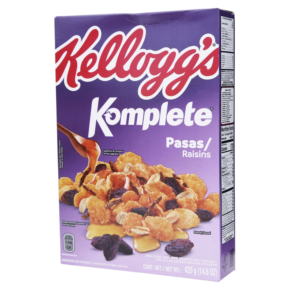 Comprar Cereal Komplete Pasas- 420 g | Walmart Nicaragua