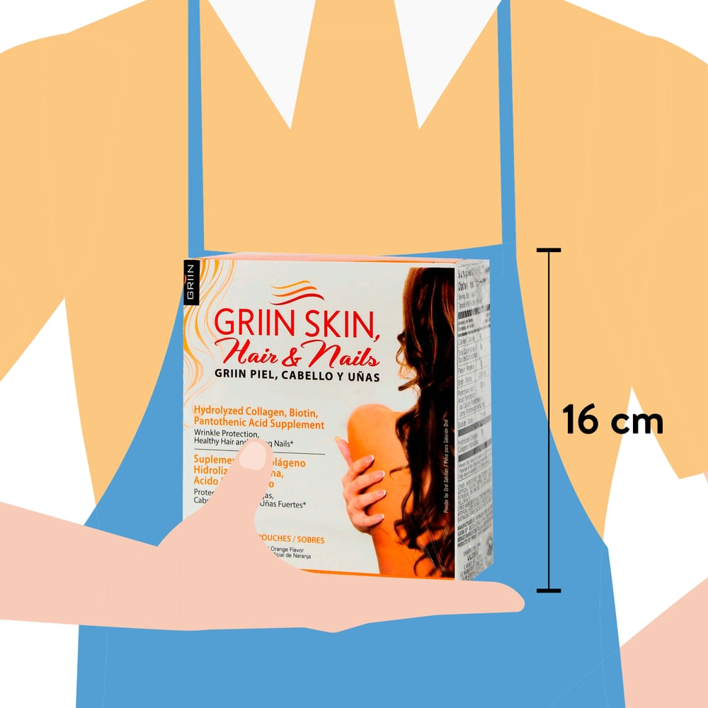 Comprar Suplemento Griin para piel cabello y uñas 14 Uds - 140 g ...