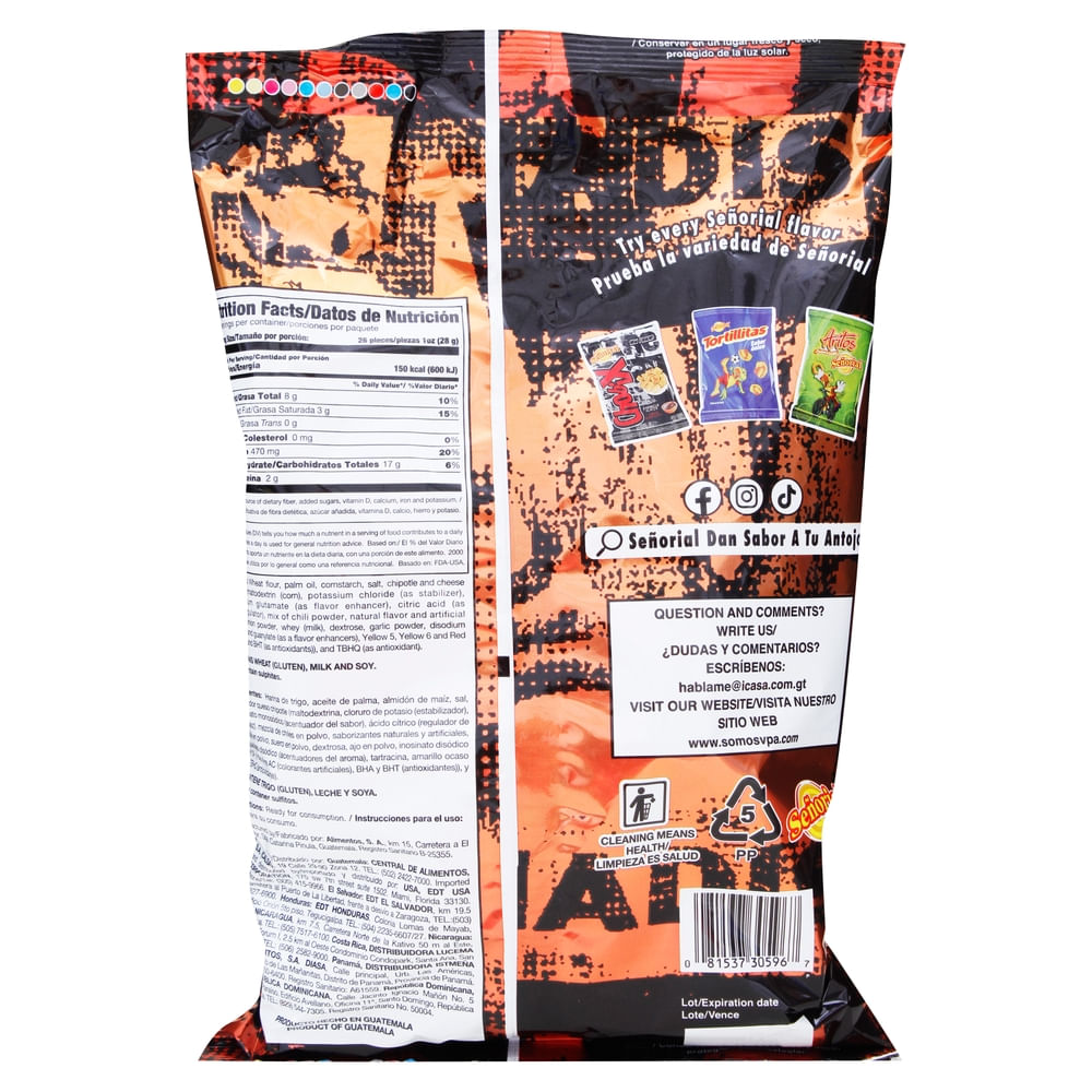 Comprar Senorial Chobix Chipotle - 100 g | Walmart Nicaragua - Walmart ...