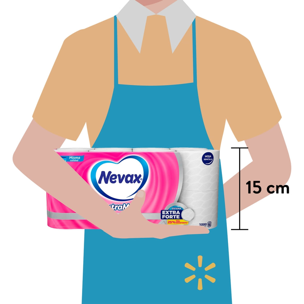 Papel Higienico Nevax Extramas 16 Rollos Hoja Sencilla 1000 Hojas ...