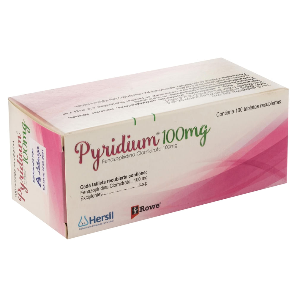 Comprar Analgésico urinario Pyridium 100 mg caja 100 comprimidos ...