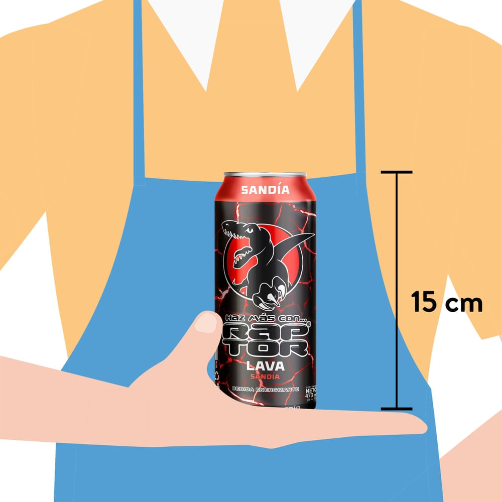 Raptor Bebida Energetica Lava Lata 473ml
